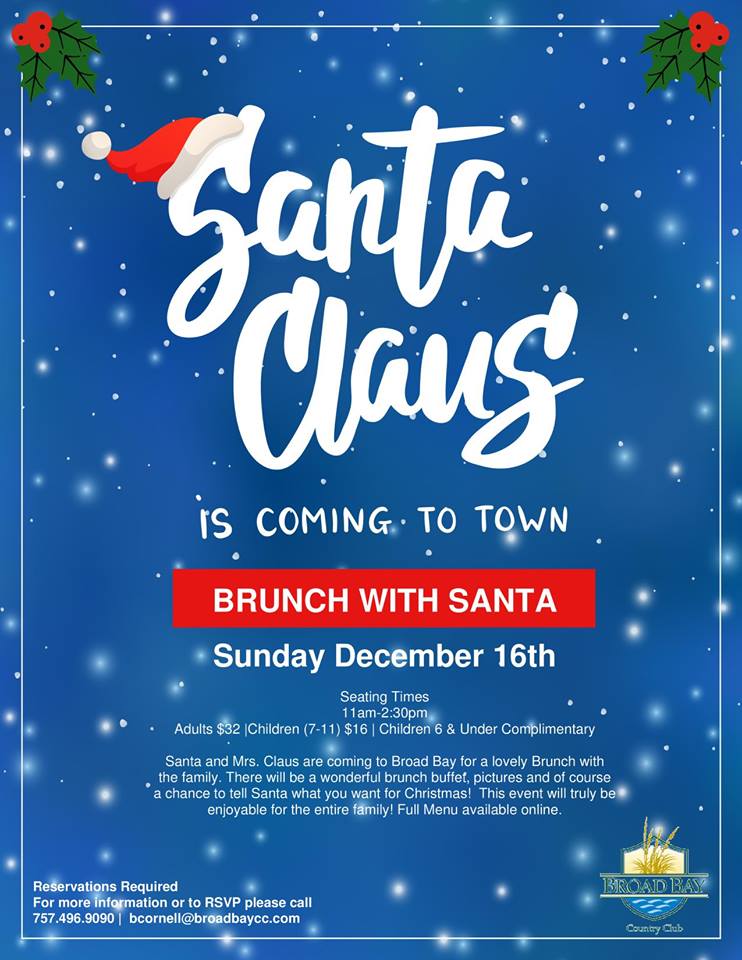 Brunch with Santa | Broad Bay Country Club | 2018-12-16